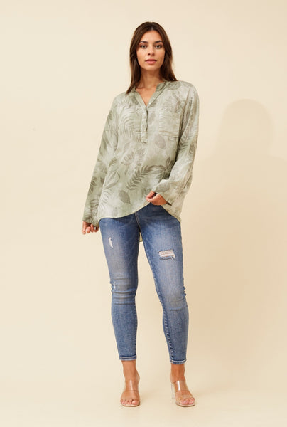 Rosetta leaf print top & Buy Online & Rockmans